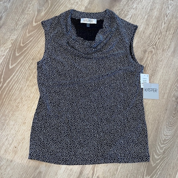 Kasper | Tops | Kasper Metallic Womens Cowl Neck Tank Nwt | Poshmark